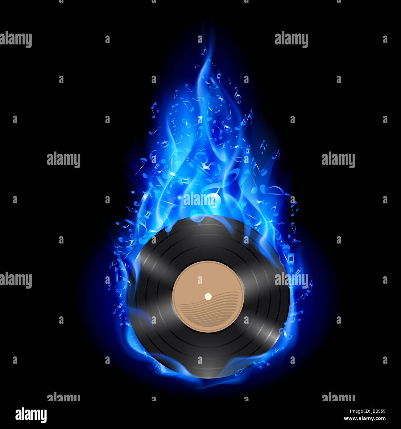 Vector music note in burning hi-res stock photography and images - Alamy