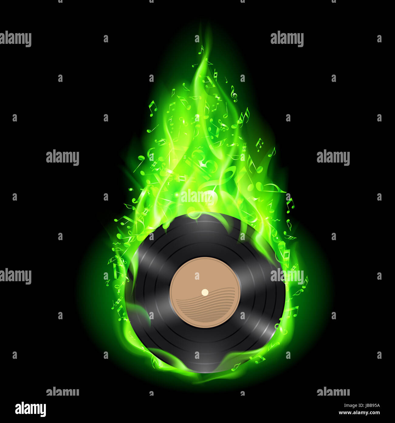 Vector music note in burning hi-res stock photography and images - Alamy