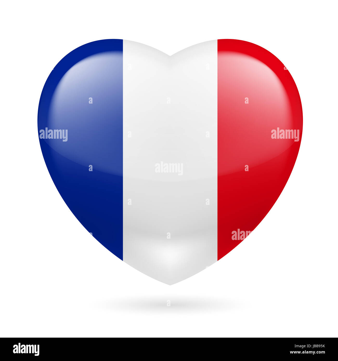 Heart with French flag colors. I love France Stock Photo - Alamy