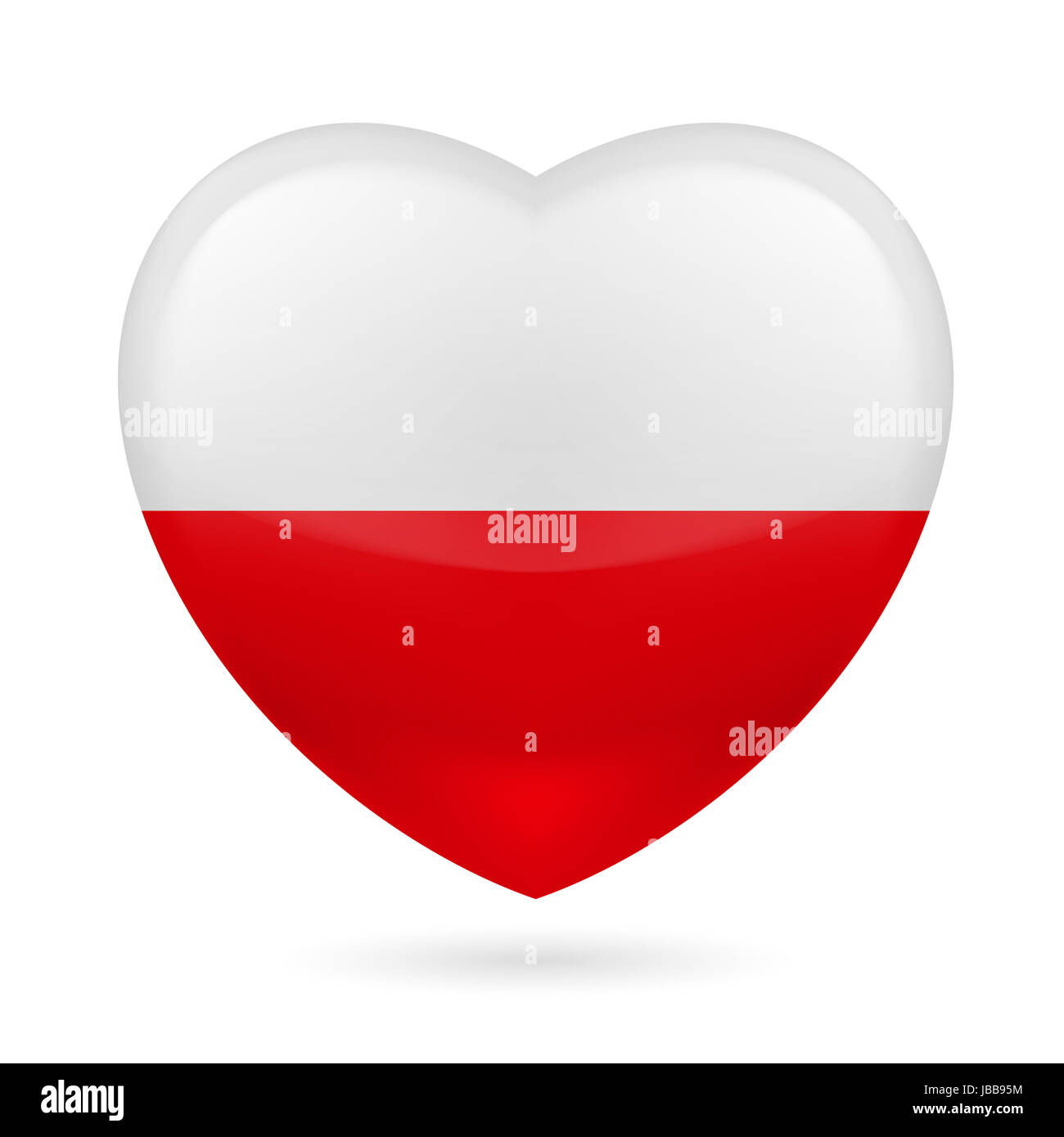 Heart with Polish flag colors. I love Poland Stock Photo - Alamy