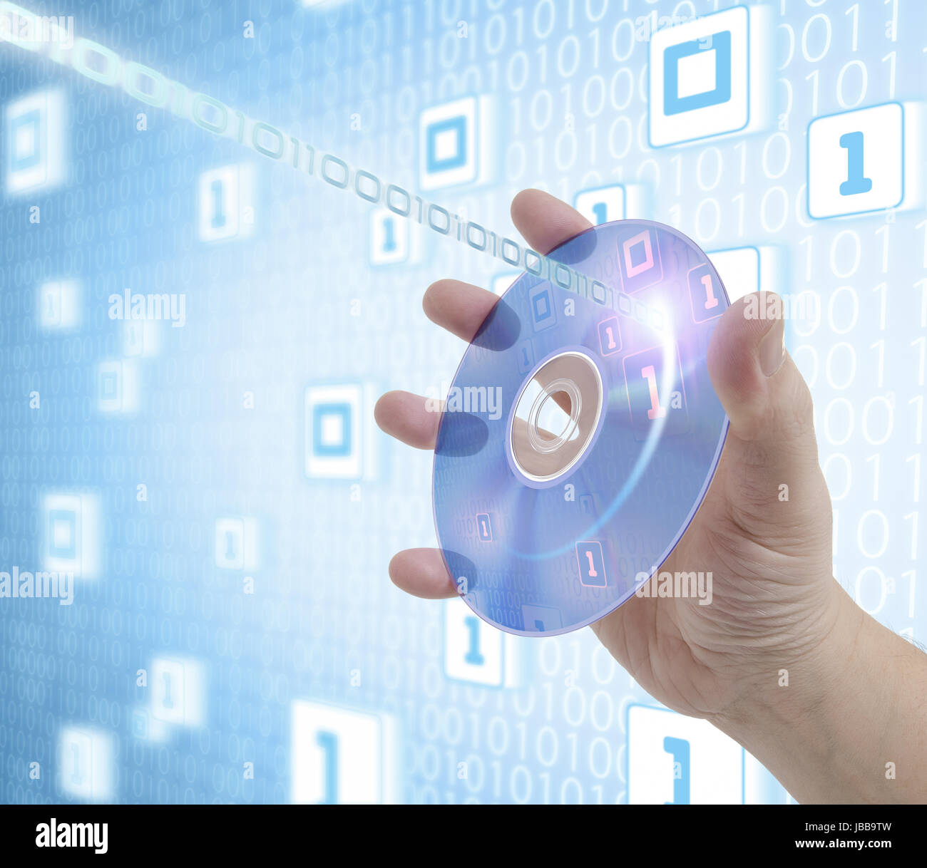 Hand holding a disc of digital media. Concept of information, storage ...