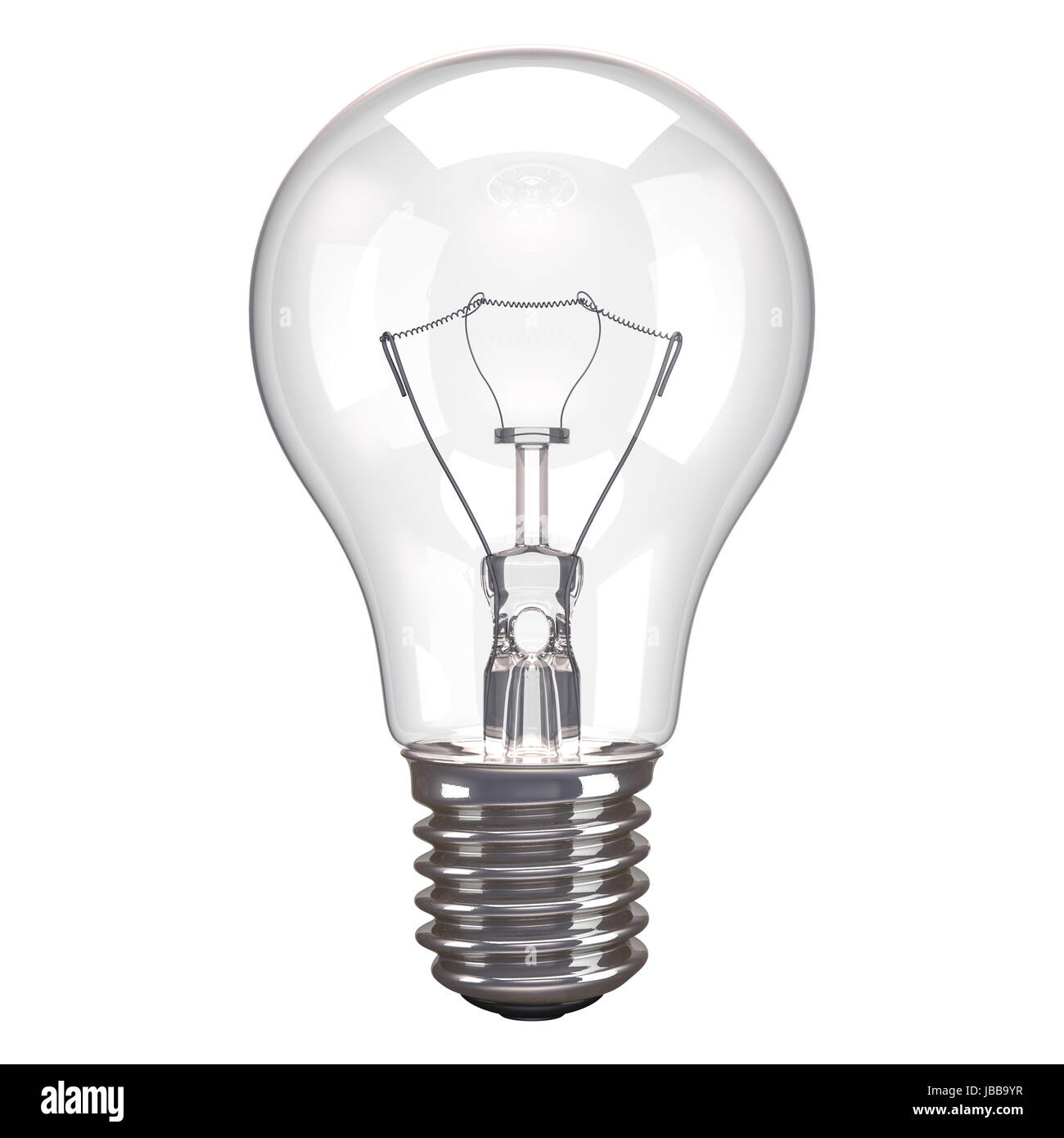 One lamp bulb isolated on white background Stock Photo - Alamy