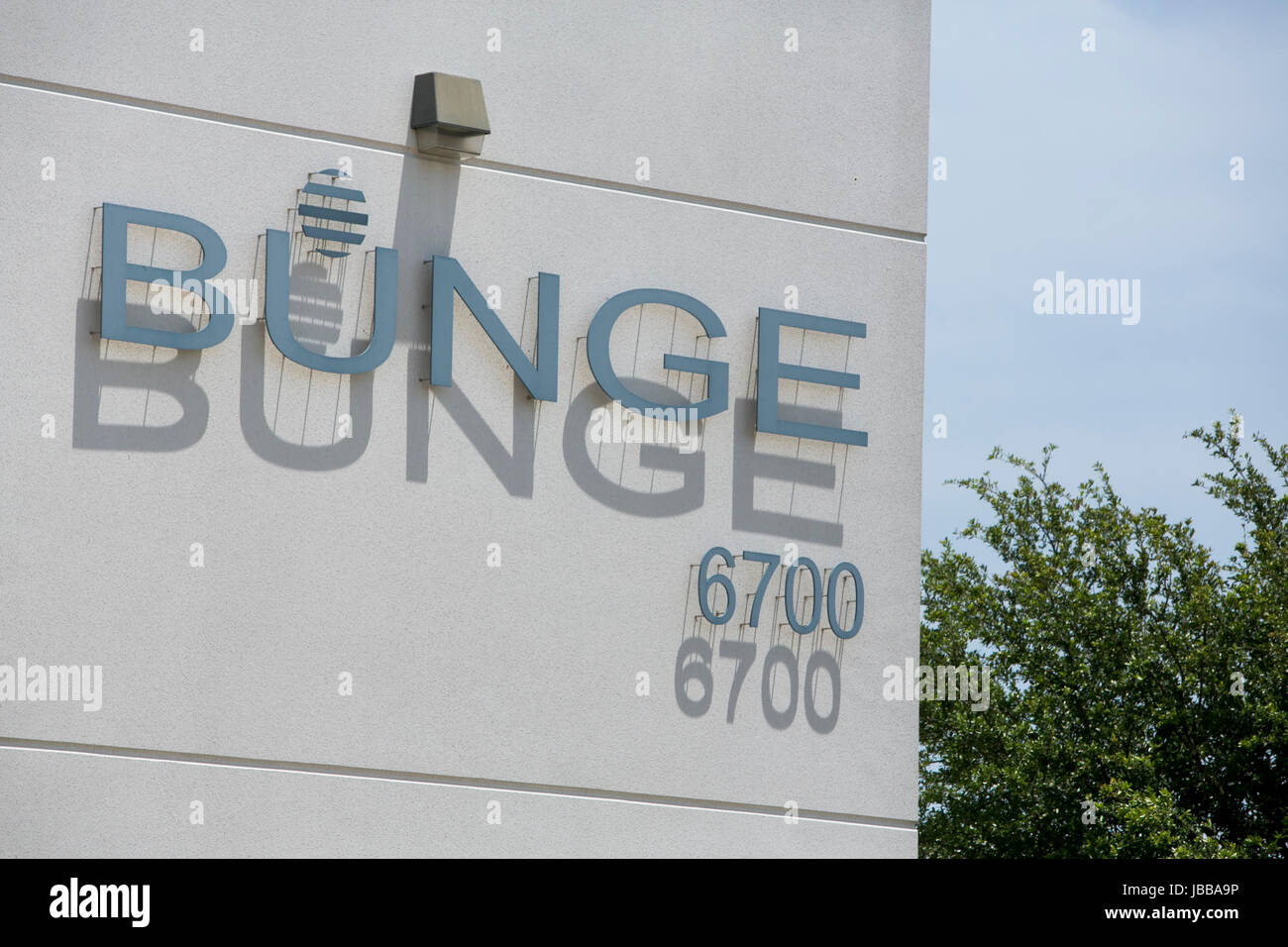 A logo sign outside of a facility occupied by Bunge Limited in Fort ...