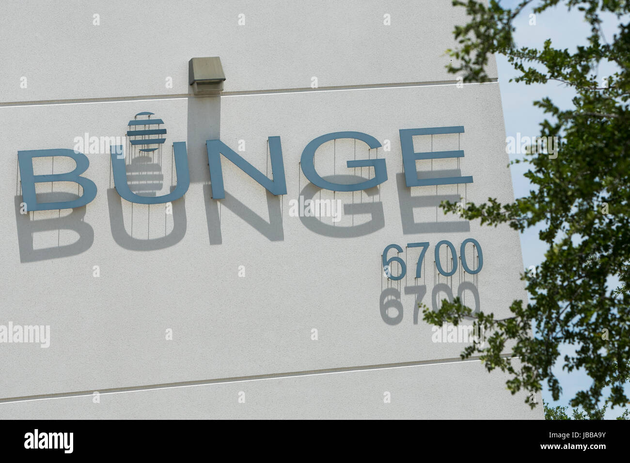 A logo sign outside of a facility occupied by Bunge Limited in Fort ...