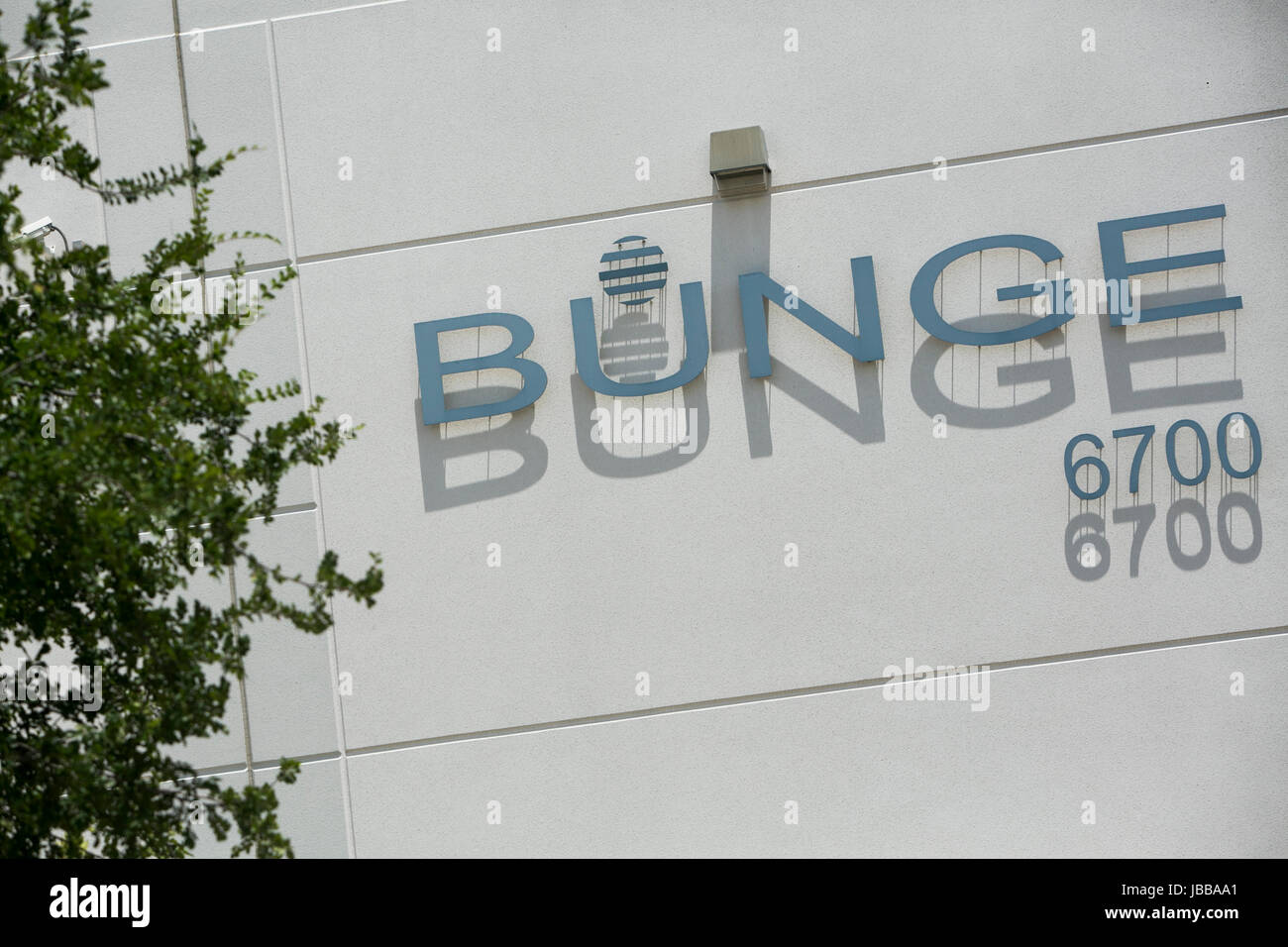 A logo sign outside of a facility occupied by Bunge Limited in Fort ...