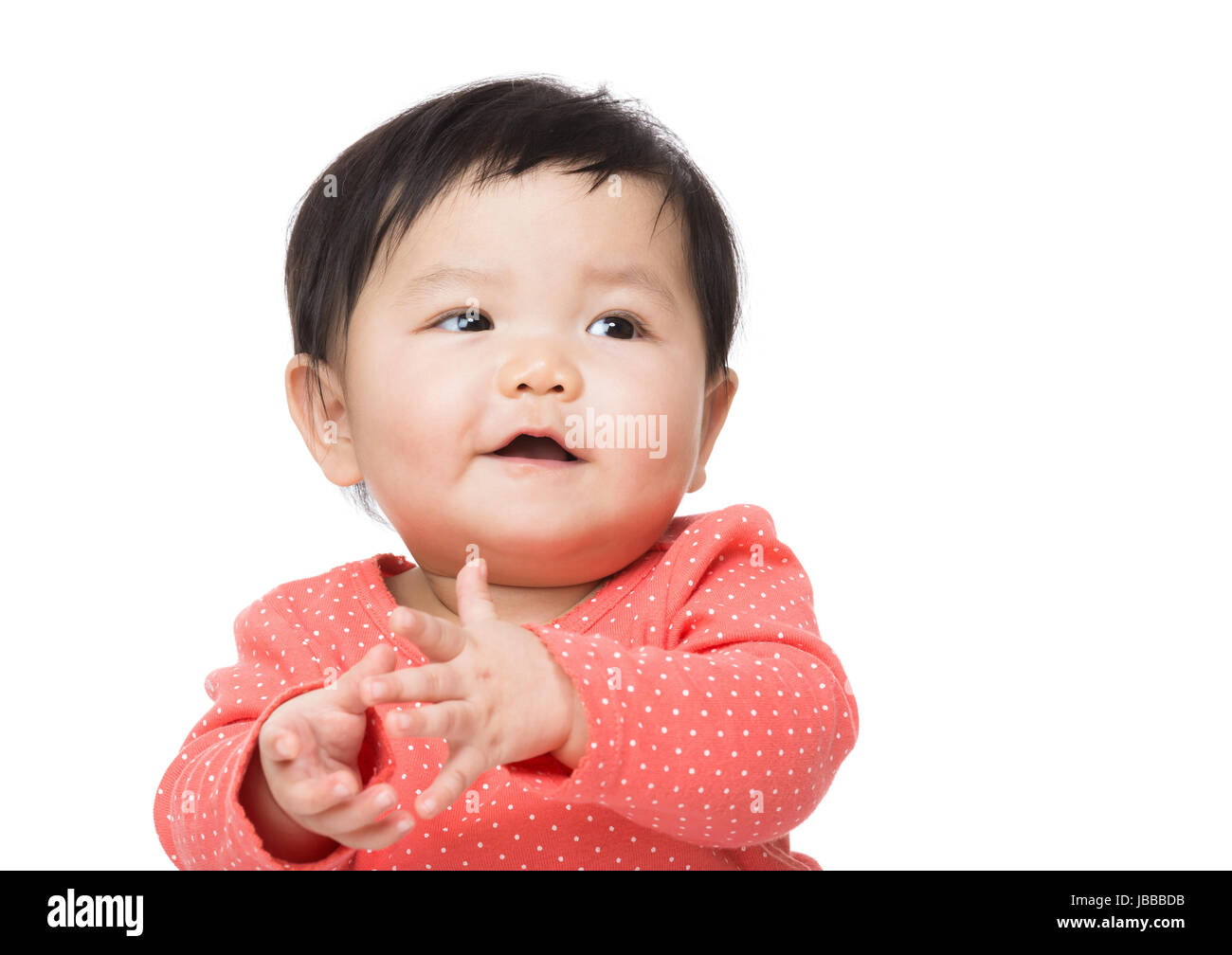 Asia baby girl clapping hand Stock Photo - Alamy
