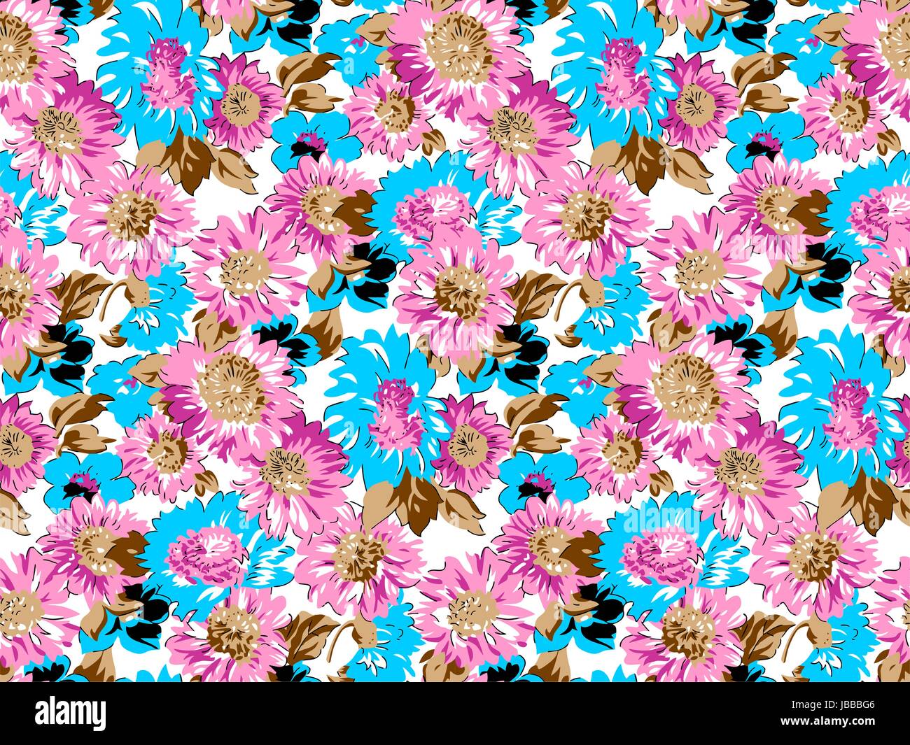 Seamless Flower Background Stock Vector Image & Art - Alamy