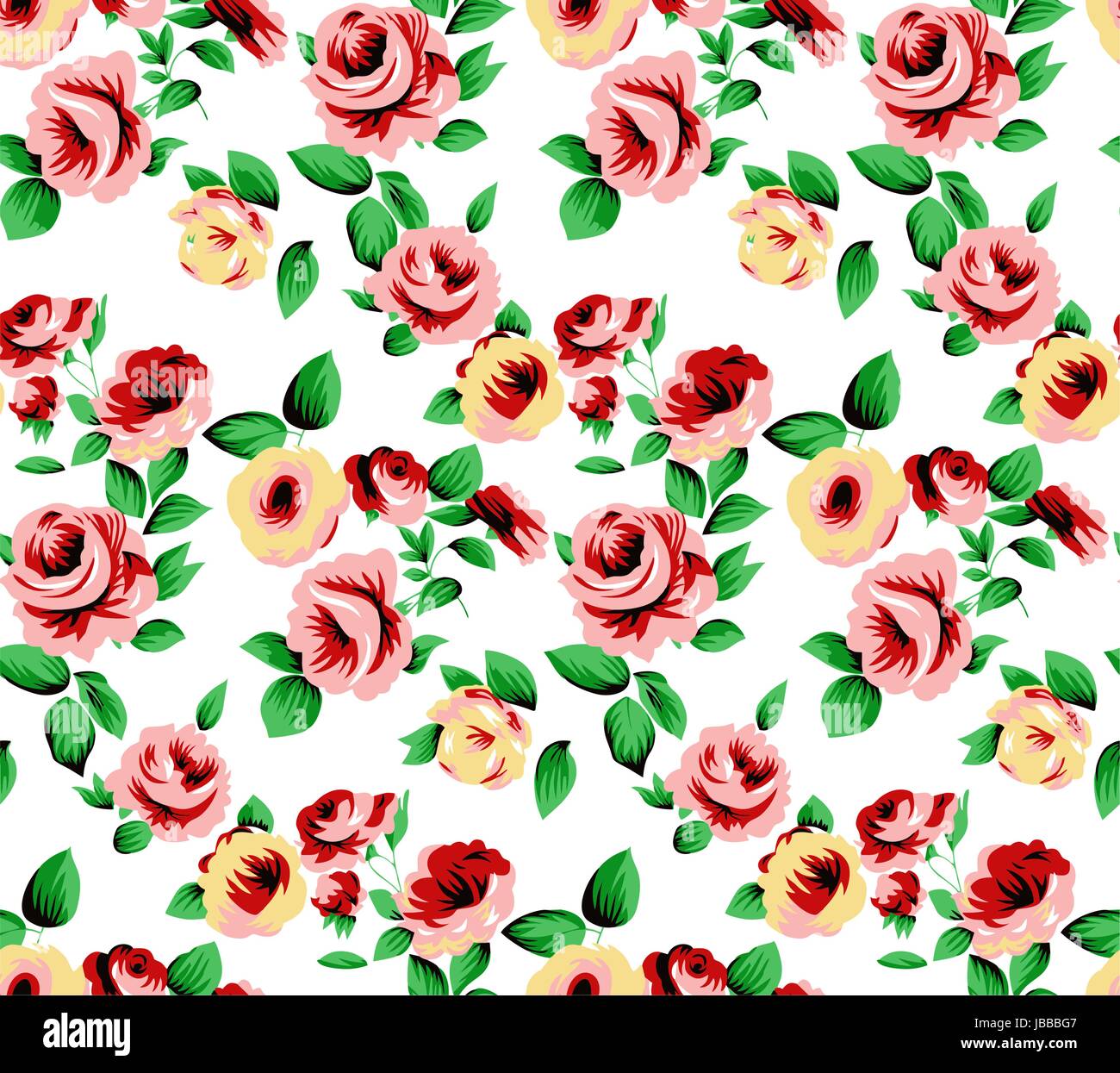 Seamless Flower Background Stock Vector Image & Art - Alamy