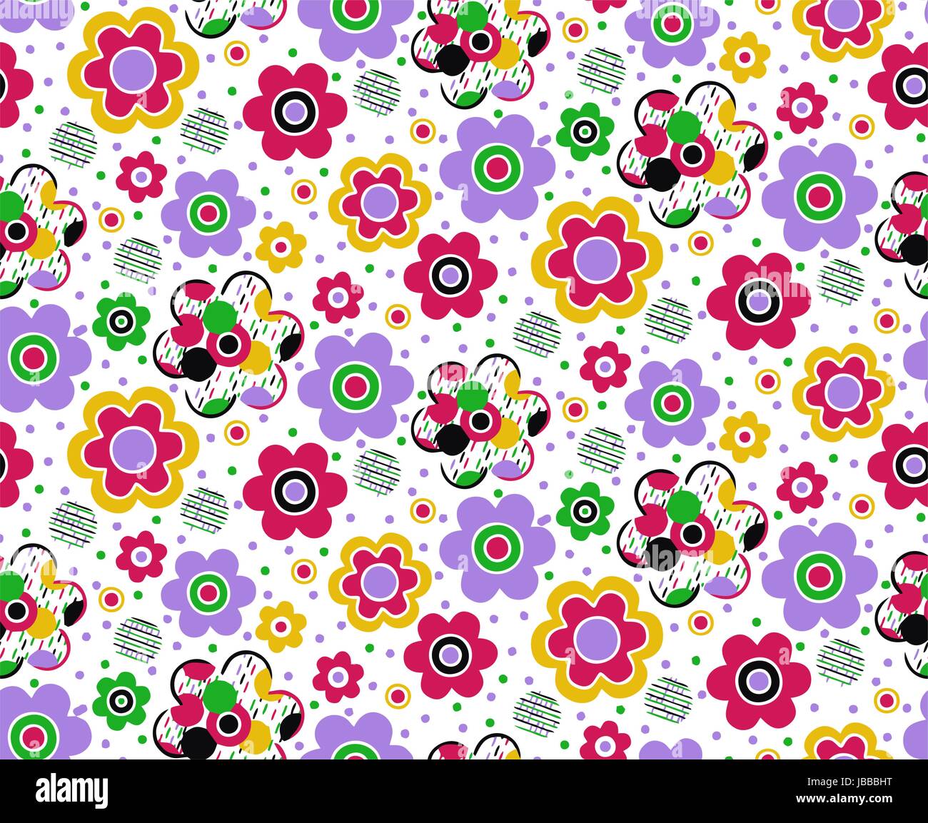 Seamless Flower Background Stock Vector Image & Art - Alamy