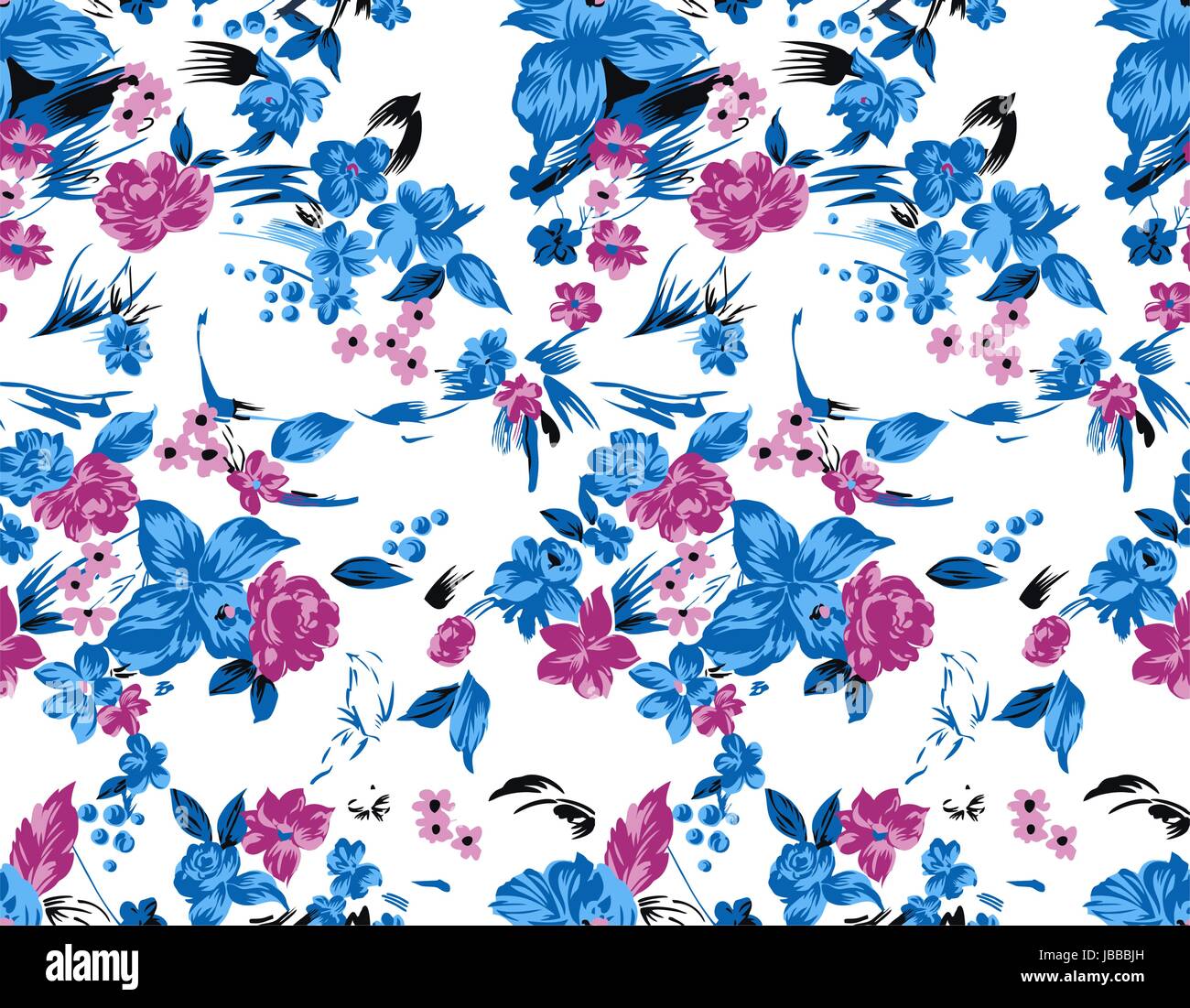 Seamless Flower Background Stock Vector Image & Art - Alamy