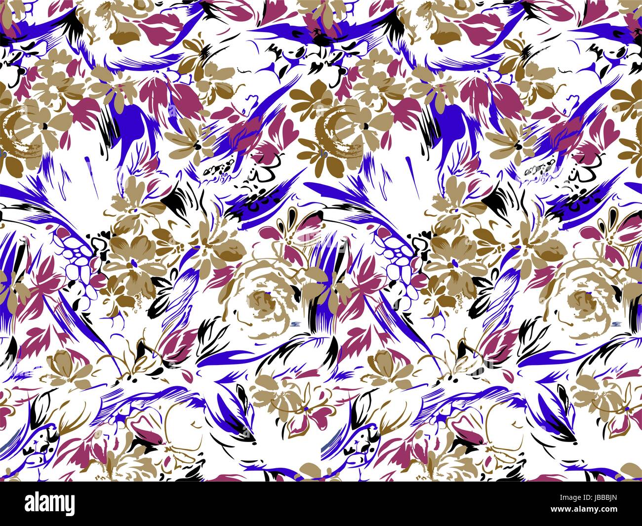 Seamless Flower Background Stock Vector Image & Art - Alamy