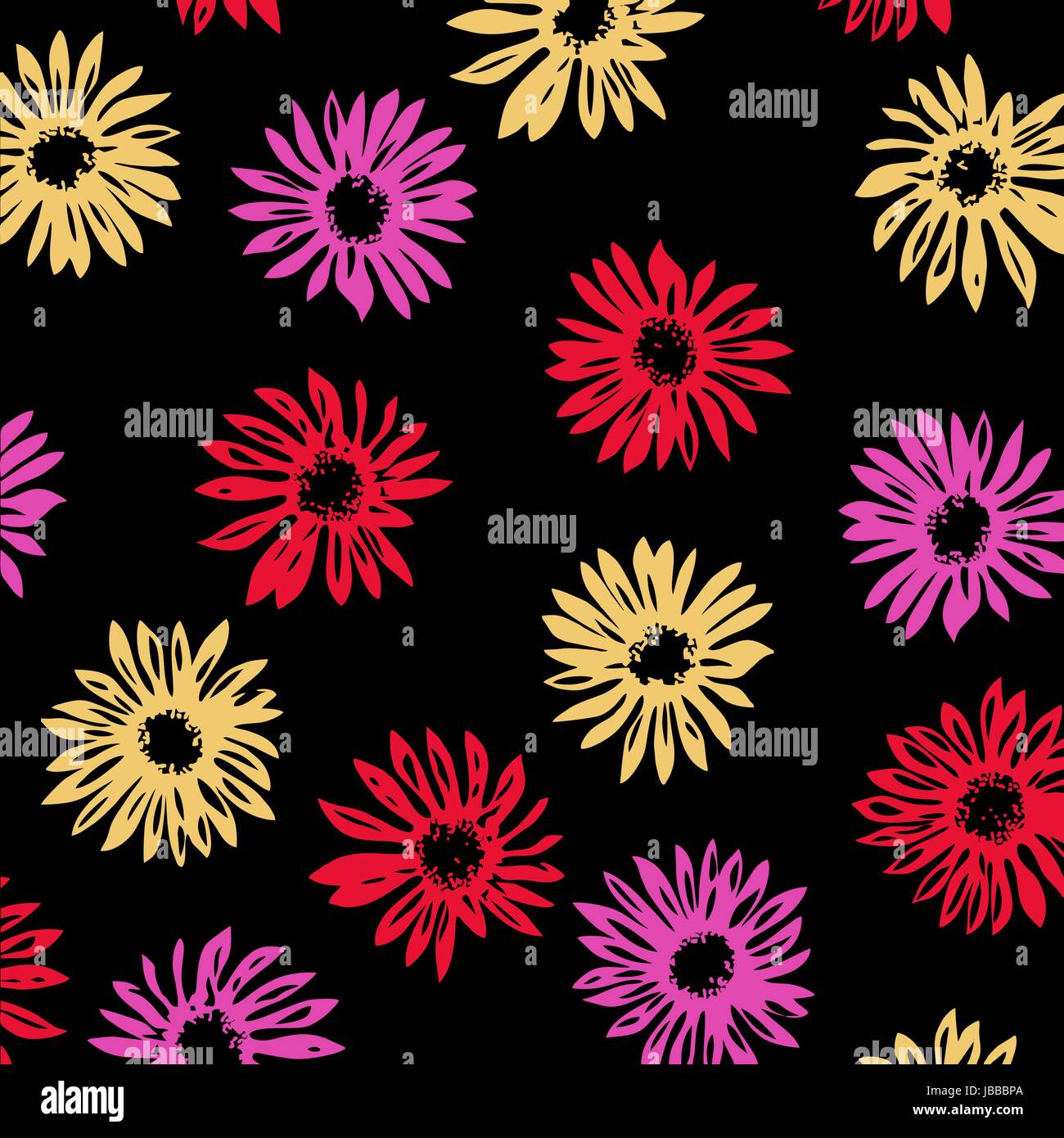 Seamless Flower Background Stock Vector Image & Art - Alamy