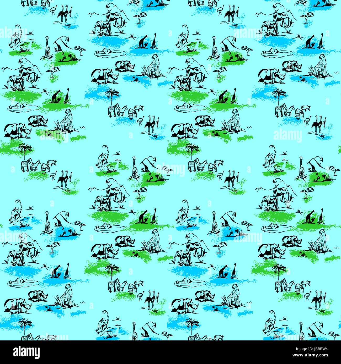 animal pattern border Stock Vector Image & Art - Alamy