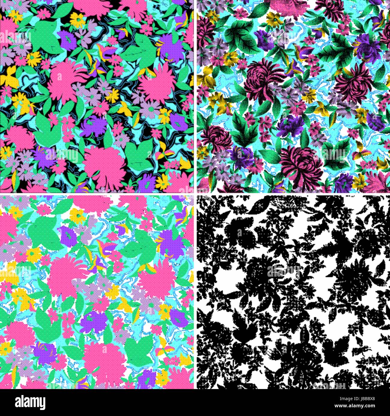 Seamless Flower Background Stock Vector Image & Art - Alamy