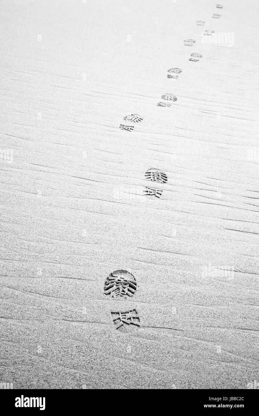 Human shoe footprints Black and White Stock Photos & Images - Alamy