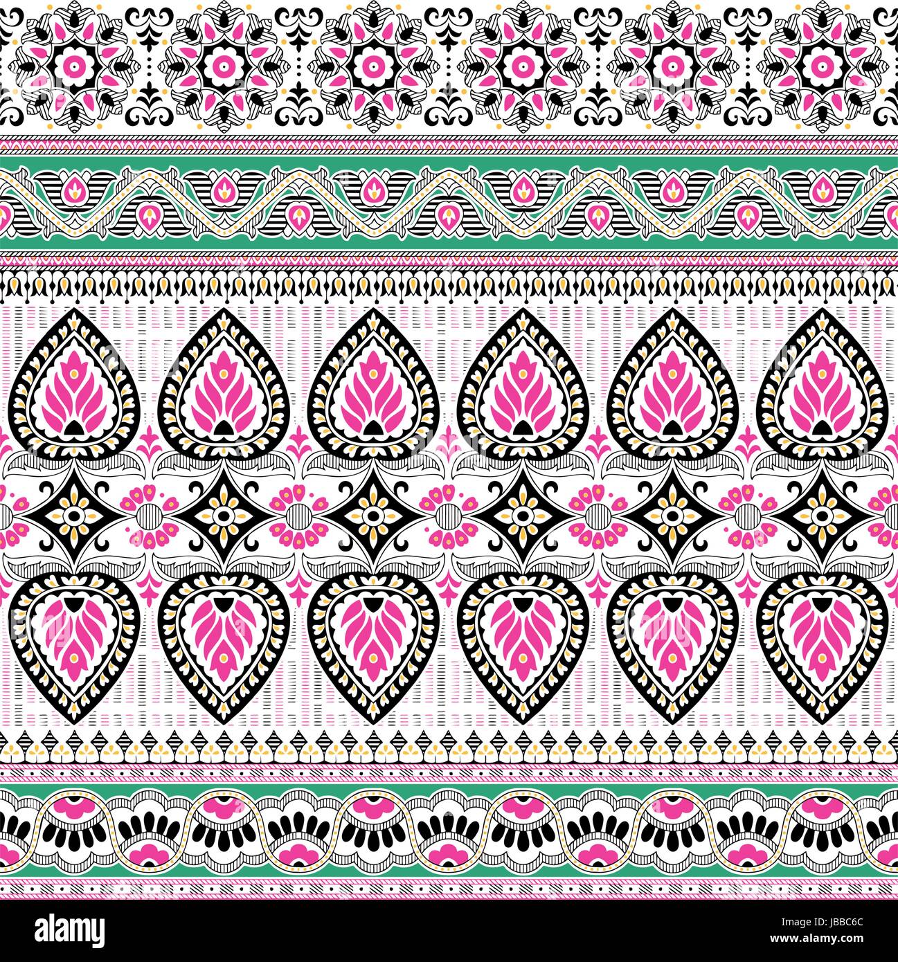 ornamental paisley border pattern Stock Vector Image & Art - Alamy