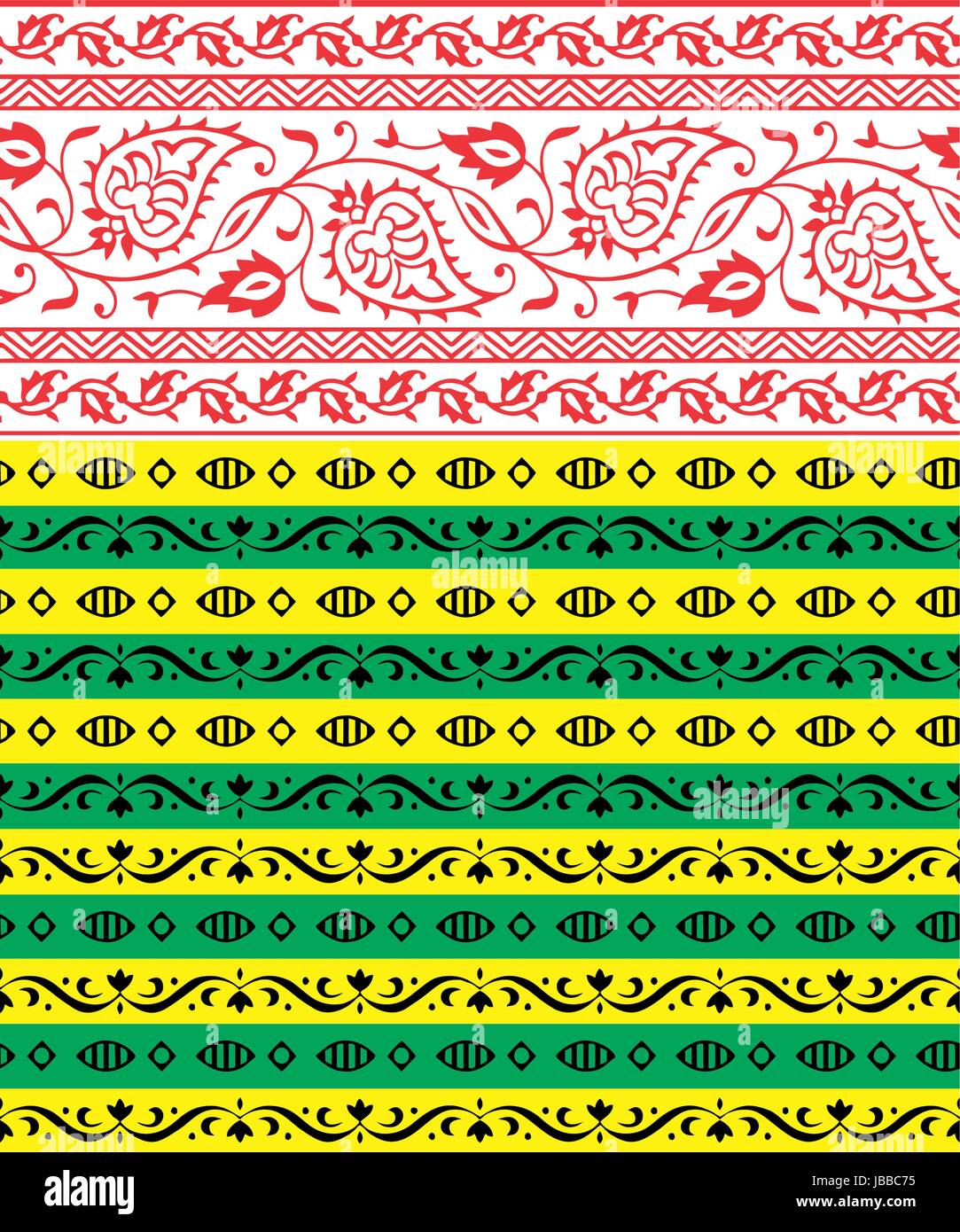 ornamental paisley border pattern Stock Vector Image & Art - Alamy