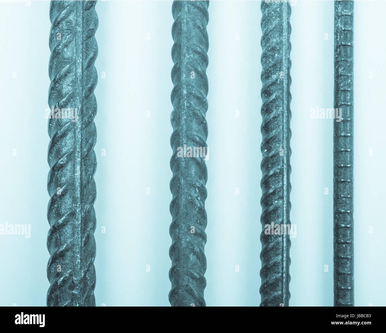 Steel reinforcing bars in different sizes for reinforced concrete ...