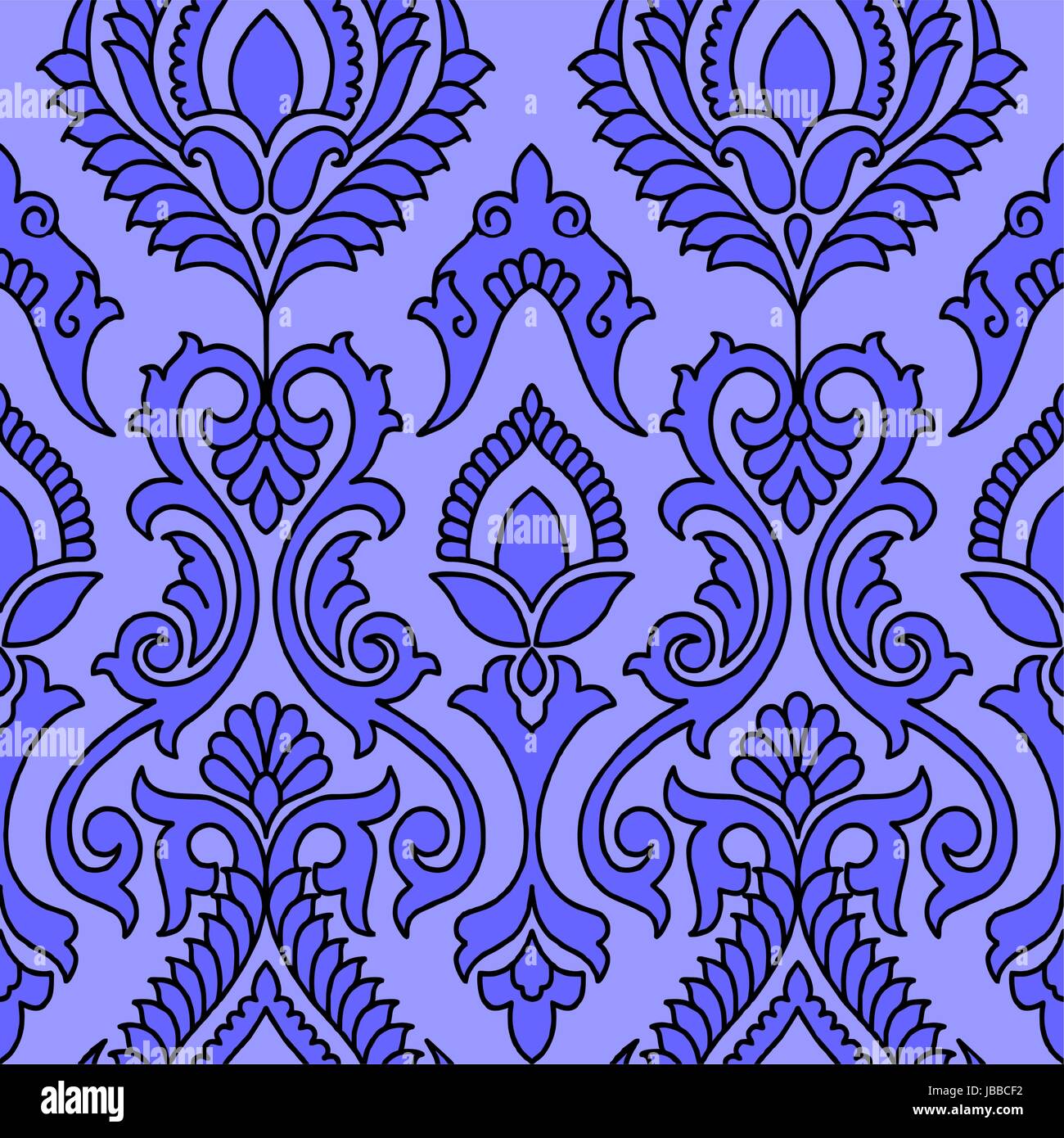 ornamental paisley border pattern Stock Vector Image & Art - Alamy