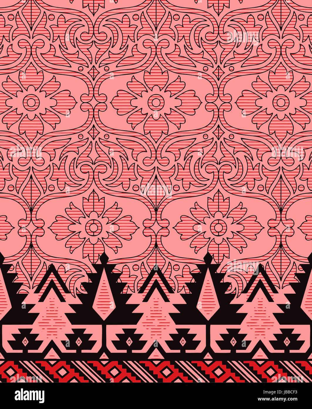 ornamental paisley border pattern Stock Vector Image & Art - Alamy