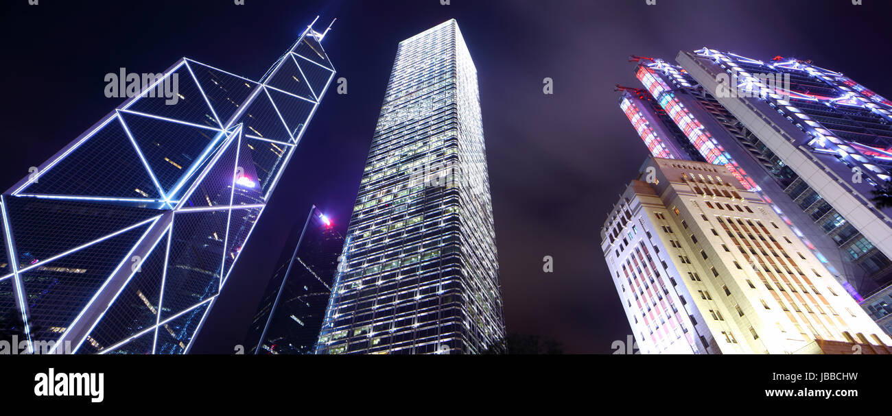 Skyscraper in Hong Kong from low angle Stock Photo - Alamy