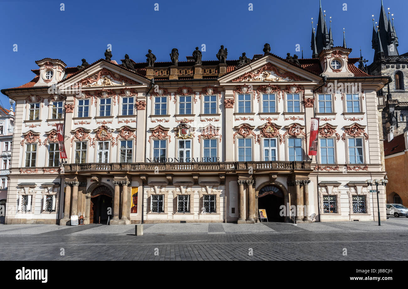 National gallery (Kinsky Palace) in Prague, Czech Republic 2014 Stock ...