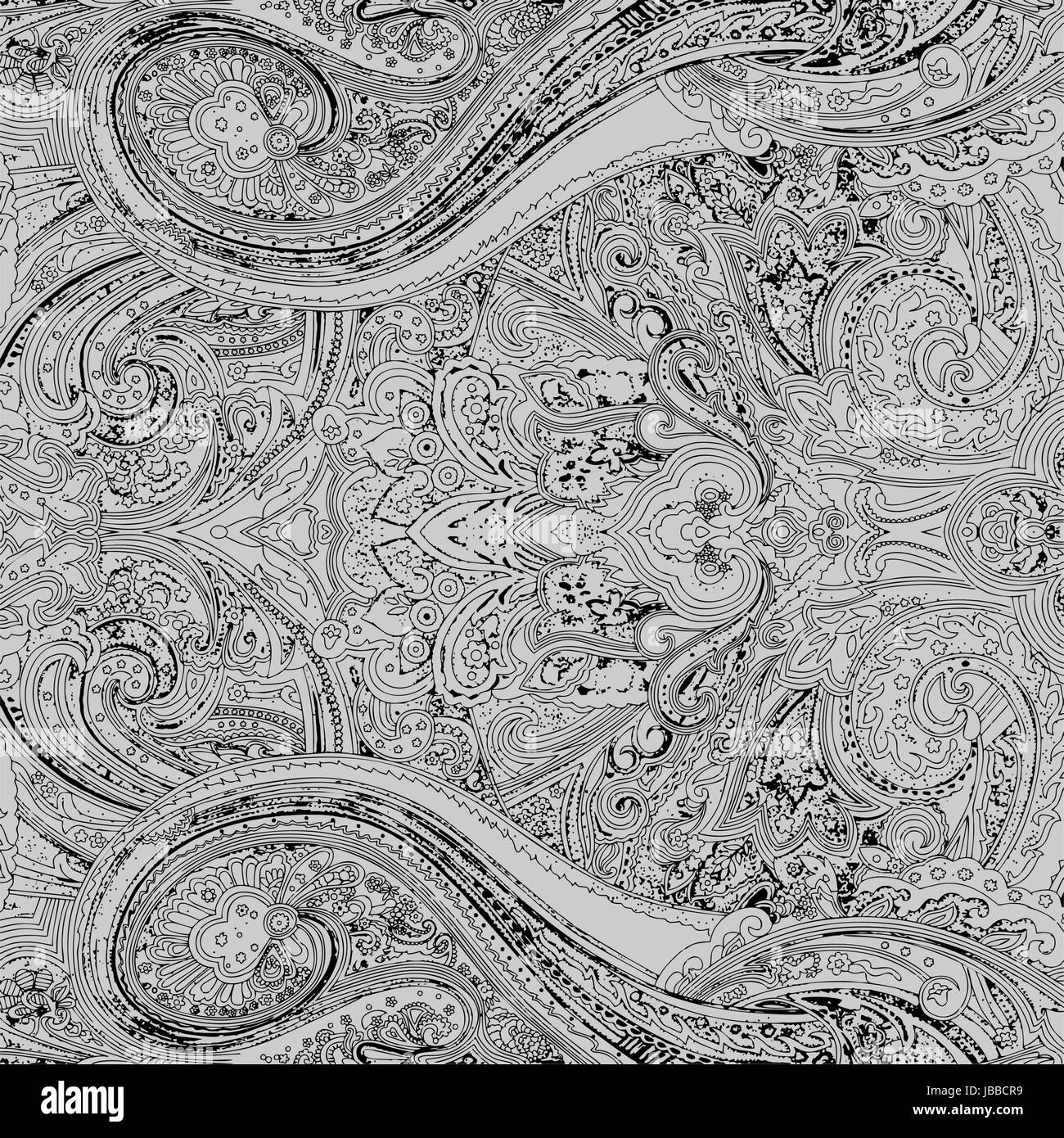 ornamental paisley border pattern Stock Vector Image & Art - Alamy