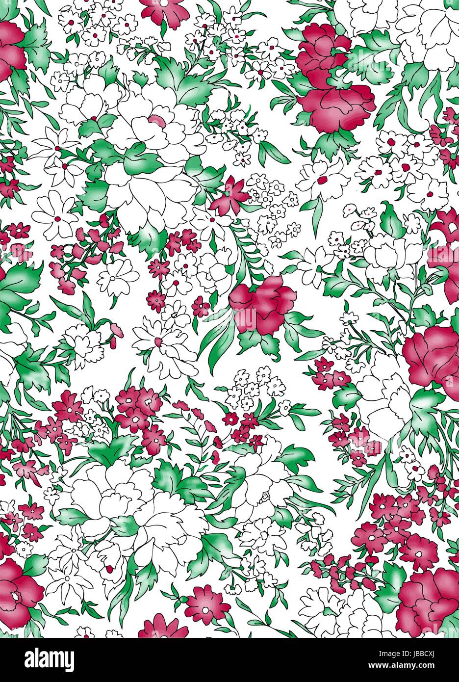 Seamless Flower Background Stock Vector Image & Art - Alamy