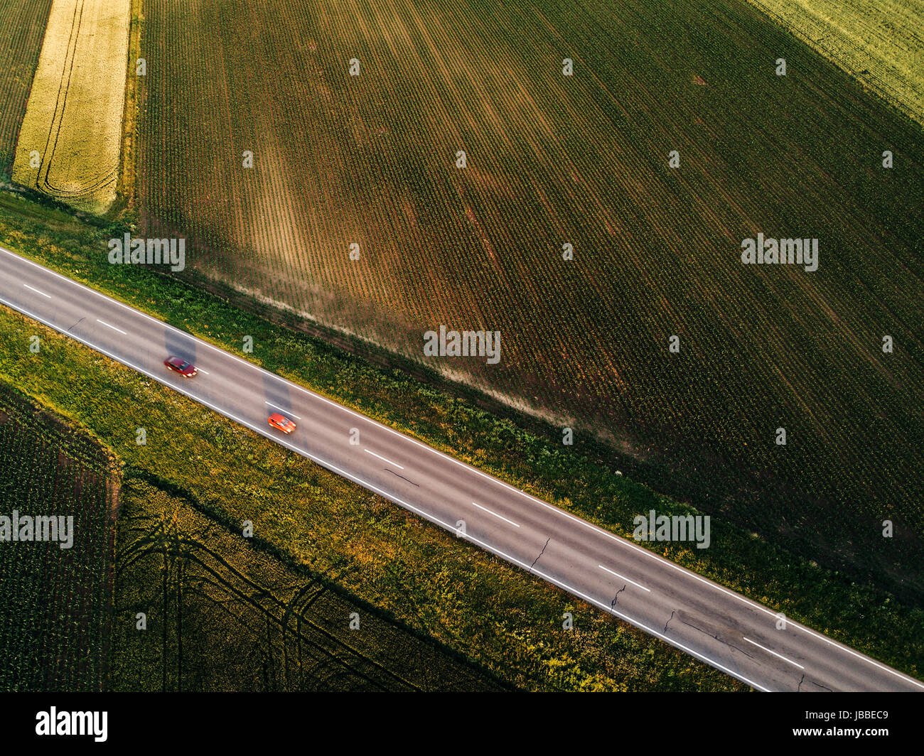 Two lane road with cars hi-res stock photography and images - Alamy