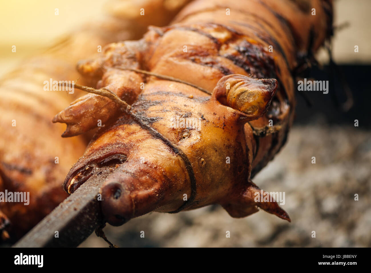 Roasting Pig Spit Roast Pig Pork High Resolution Stock Photography and ...