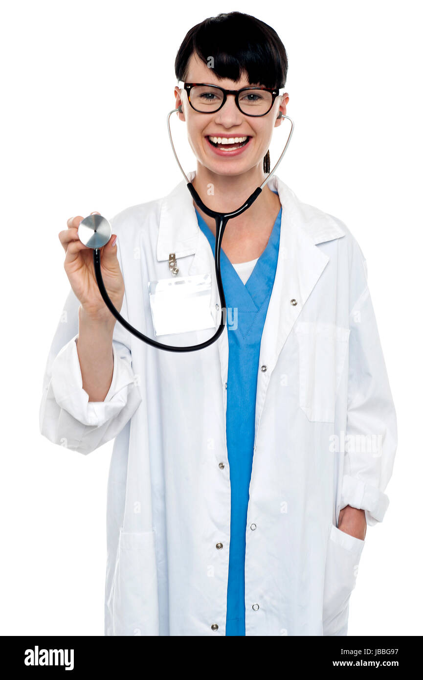Are you ready for regular check up Female professional is Stock Photo ...