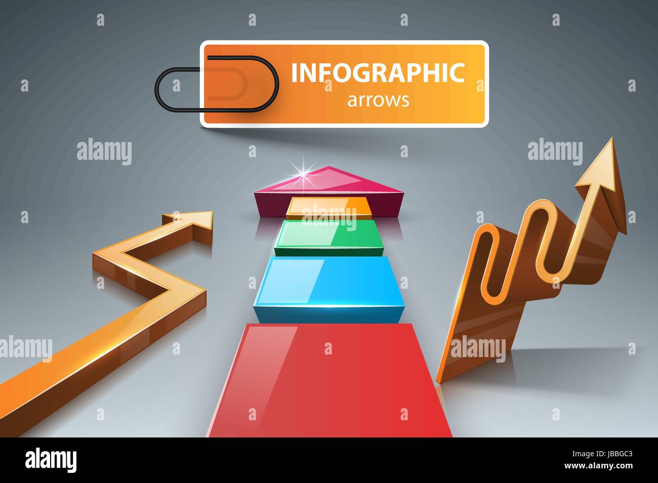 Simple infographic template arrows hi-res stock photography and images ...