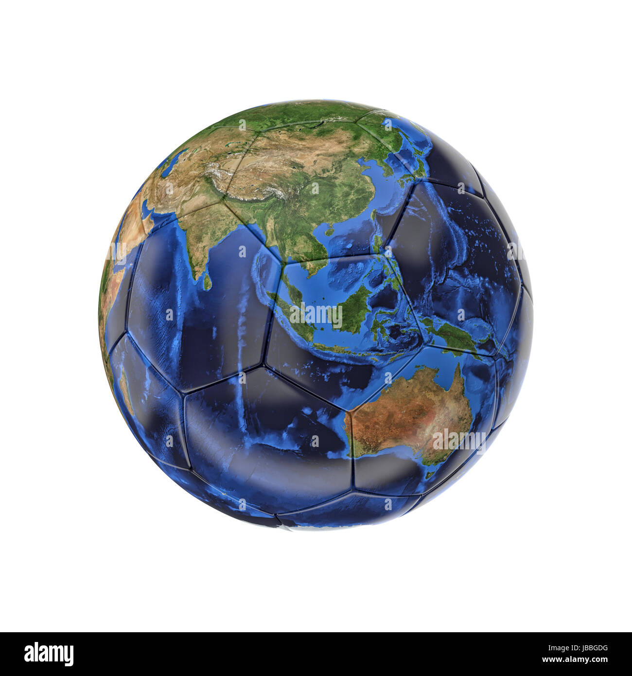 3d soccer ball with world map Stock Photo - Alamy