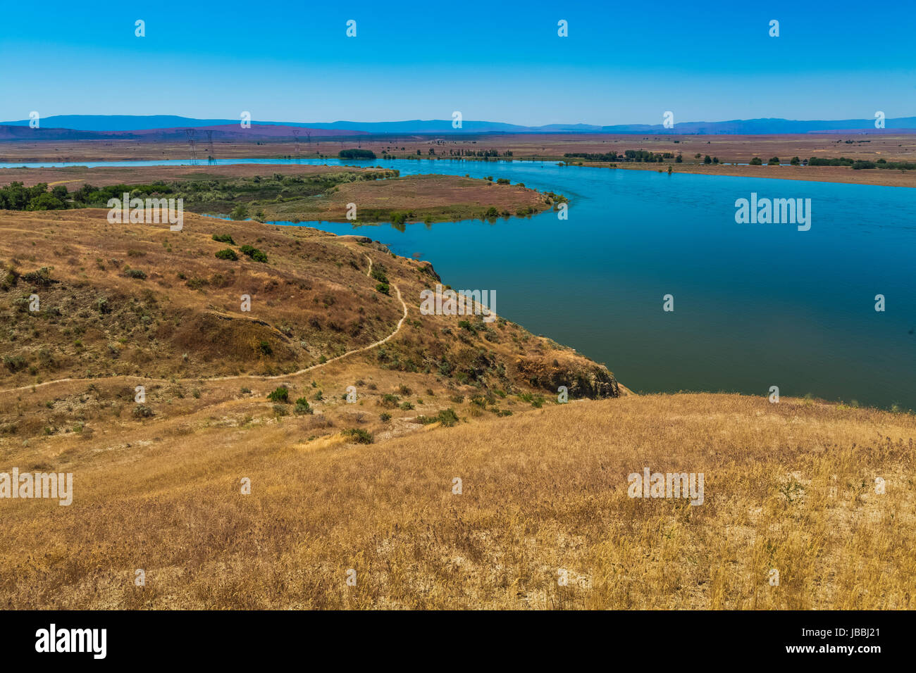 View of Columbia River in Hanford Reach National Monument, Columbia ...