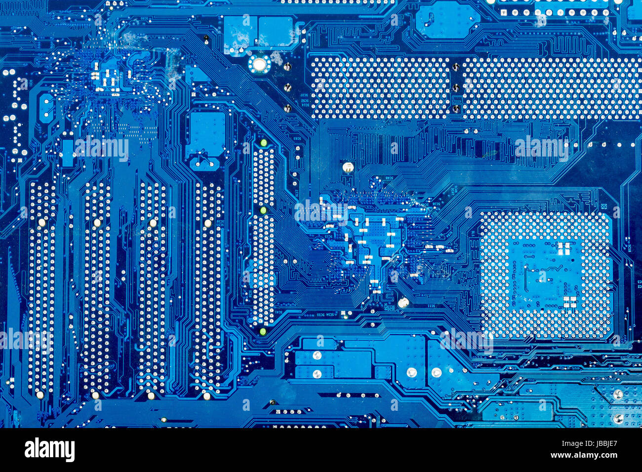 Electronic circuit board of motherboard back side close up Stock Photo ...
