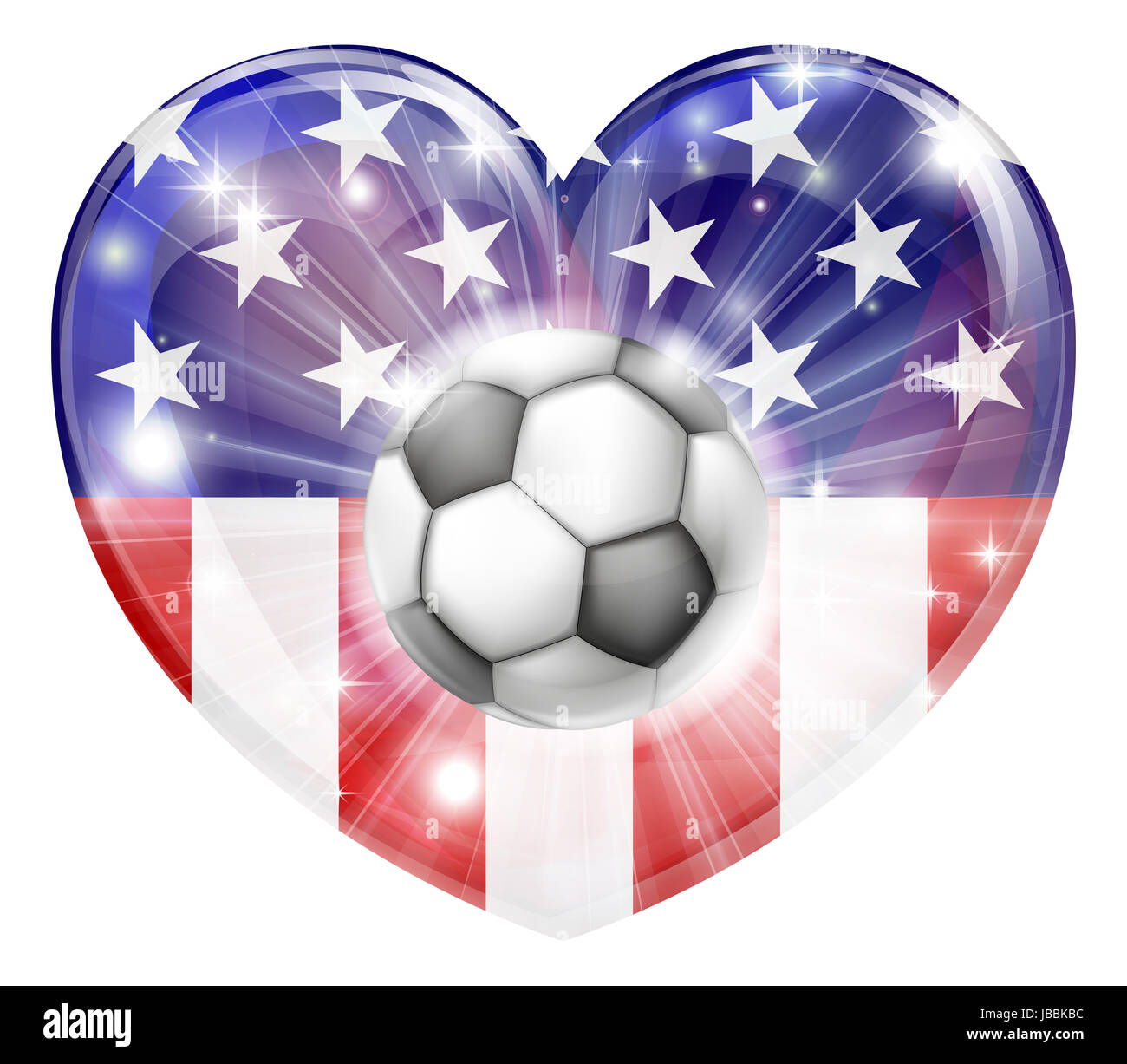 Heart football soccer ball illustration hi-res stock photography and ...