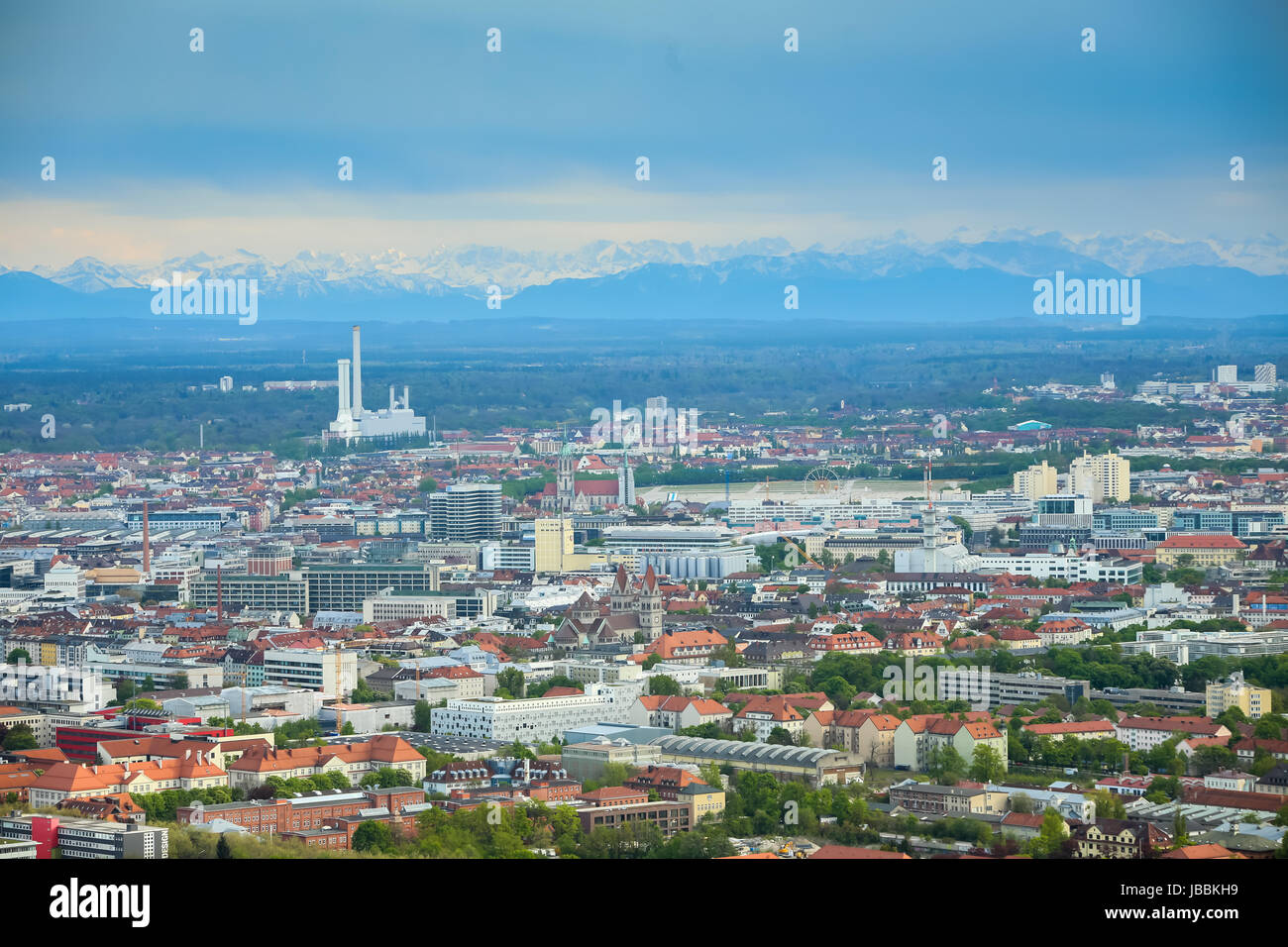 Aerial view munich from olympiaturm hi-res stock photography and images ...