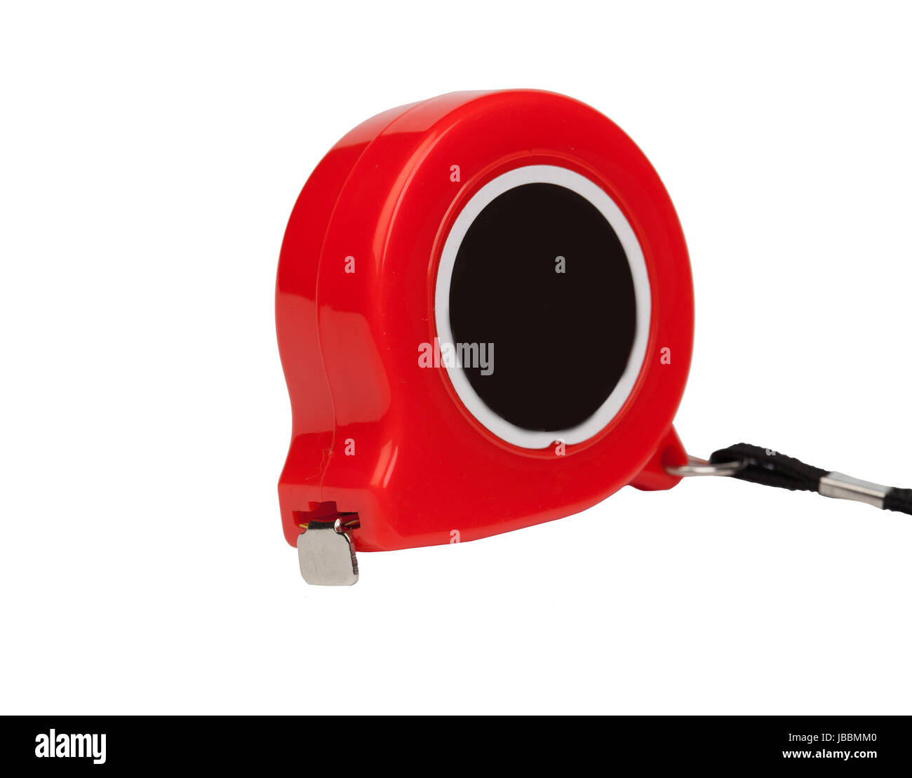 Red tape measure isolated on a white background Stock Photo - Alamy