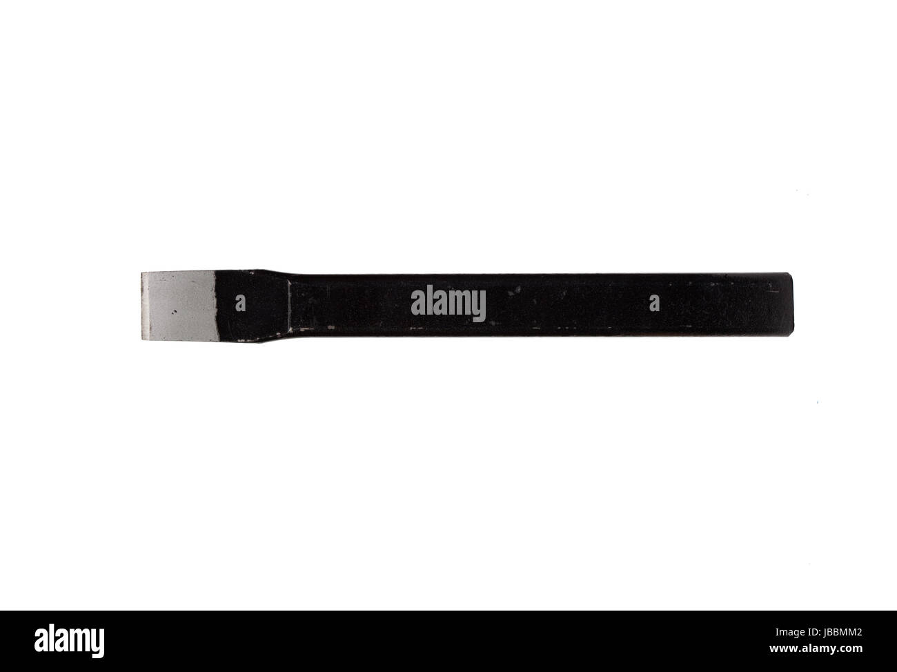 Black chisel tool isolated on a white background Stock Photo - Alamy