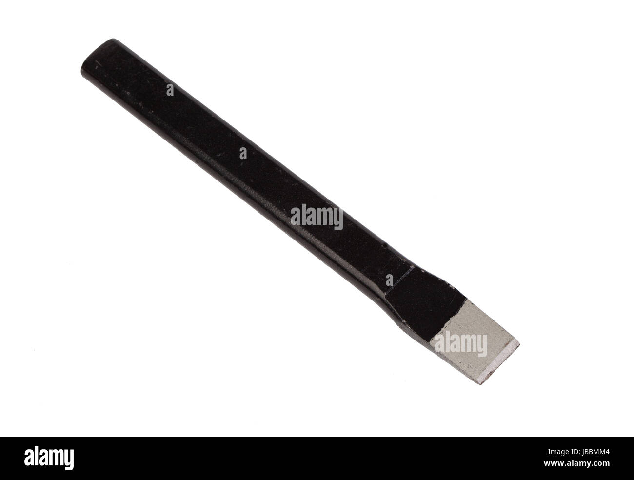 Black chisel tool isolated on a white background Stock Photo - Alamy
