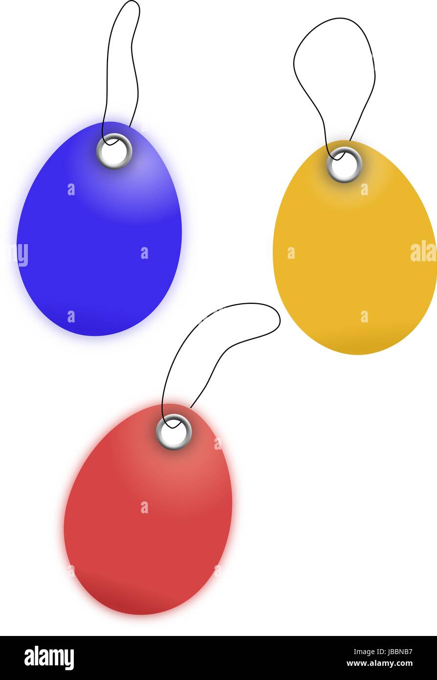 Illustration of egg-shaped price tags isolated on a white background ...