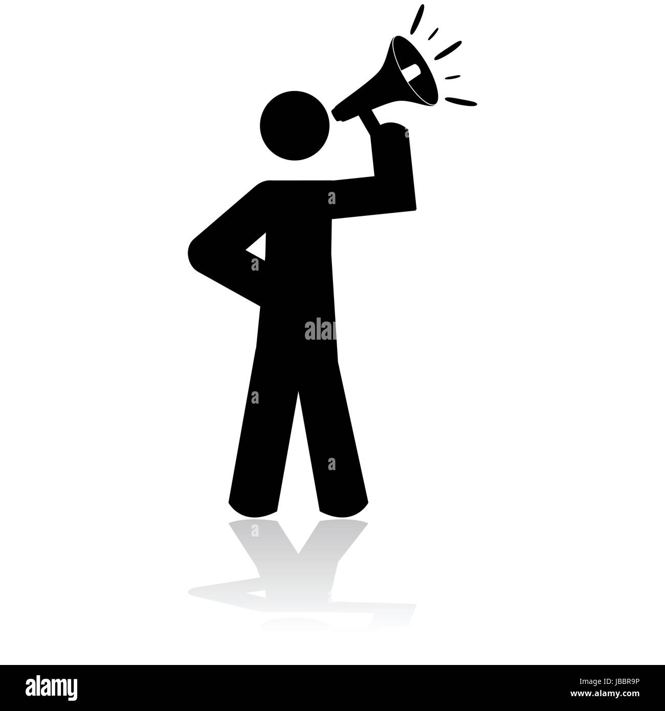 Megaphone crowd Cut Out Stock Images & Pictures - Alamy