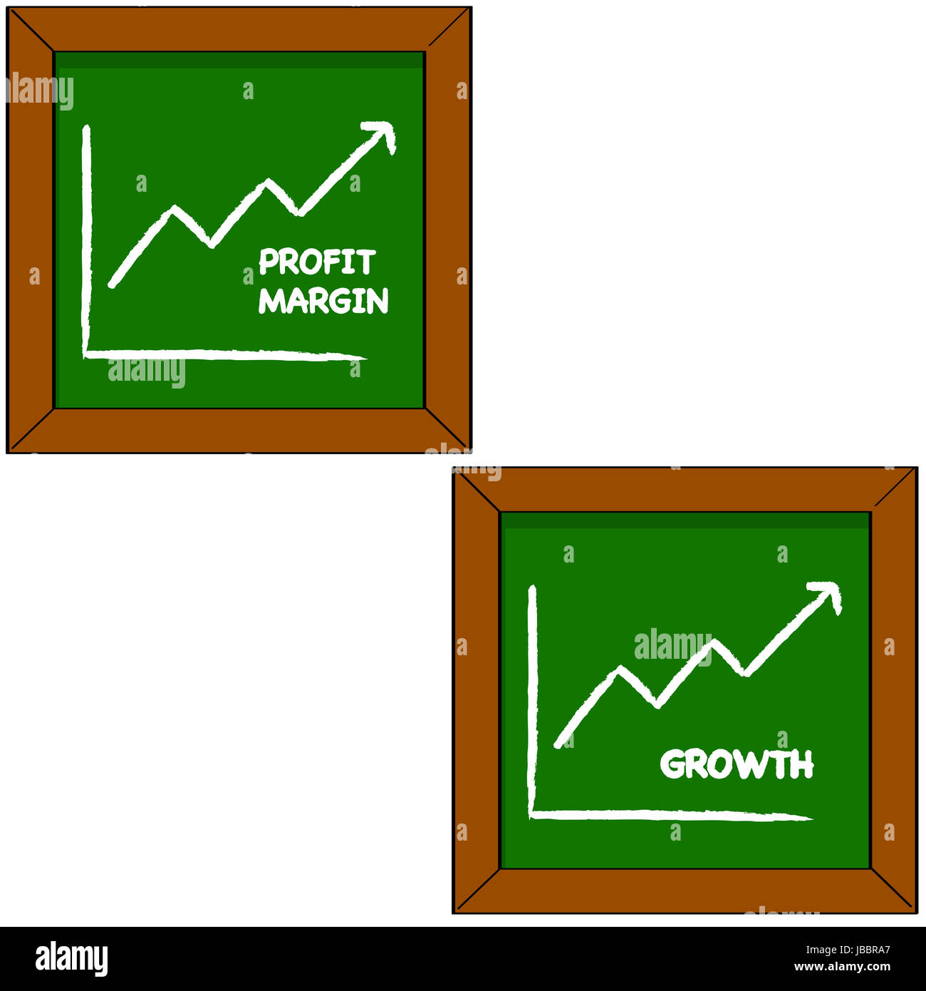 Cartoon illustration showing a blackboard with the drawing of a graph ...