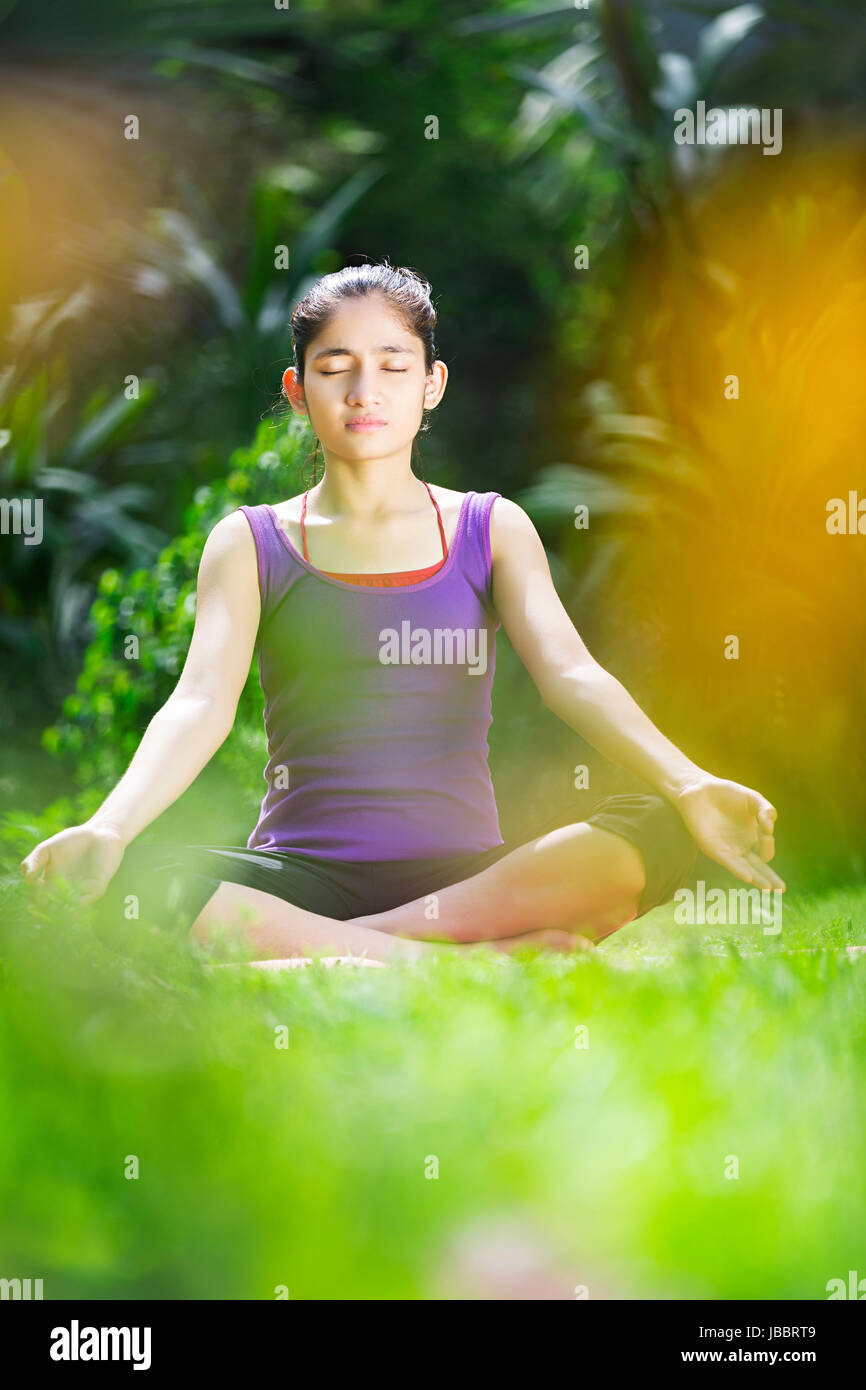 Indian girl yoga hi-res stock photography and images - Alamy