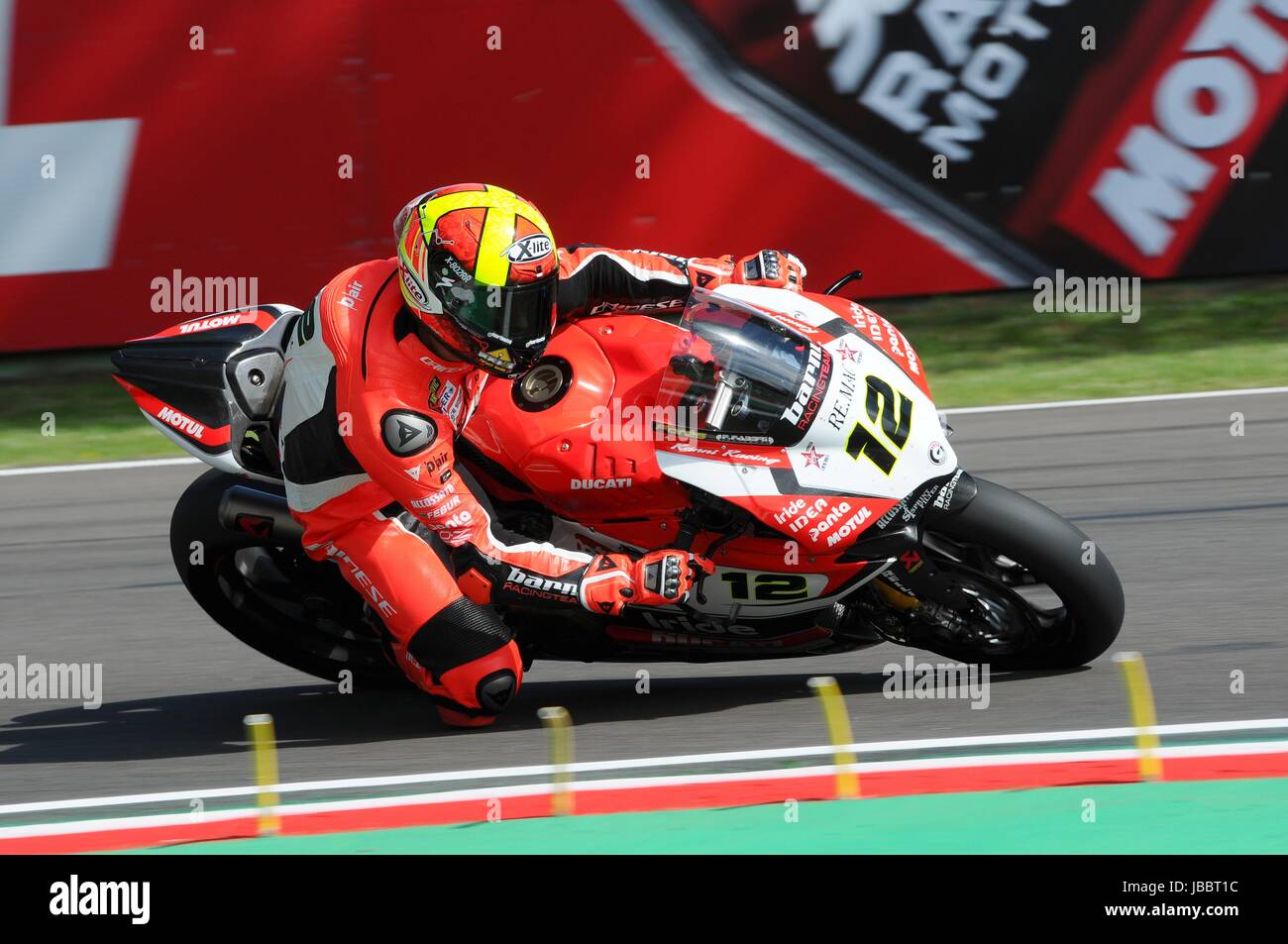 San Marino, Italy - May 12, 2017: Xavi Fores ESP Ducati Panigale R ...