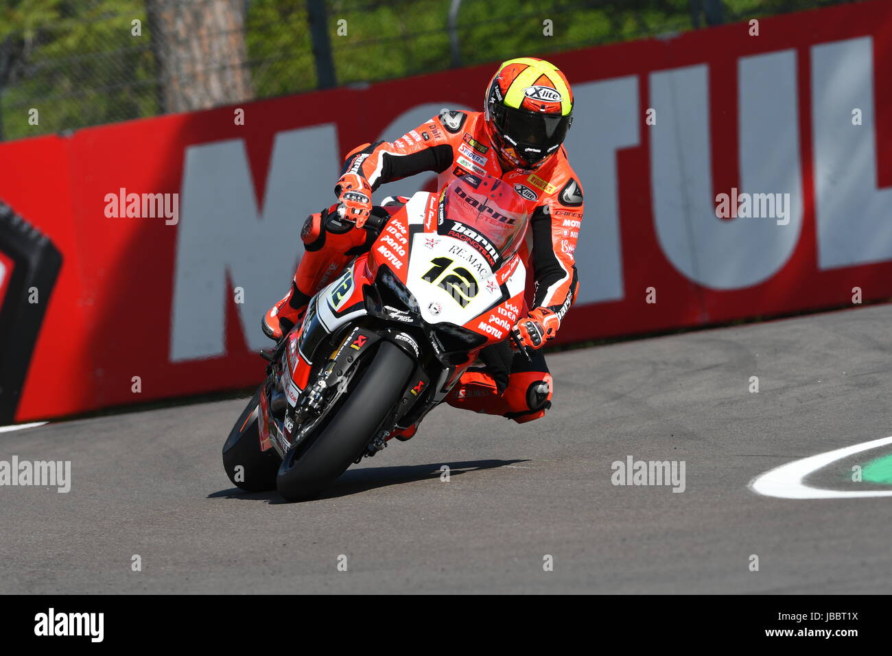 San Marino, Italy - May 12, 2017: Xavi Fores ESP Ducati Panigale R ...