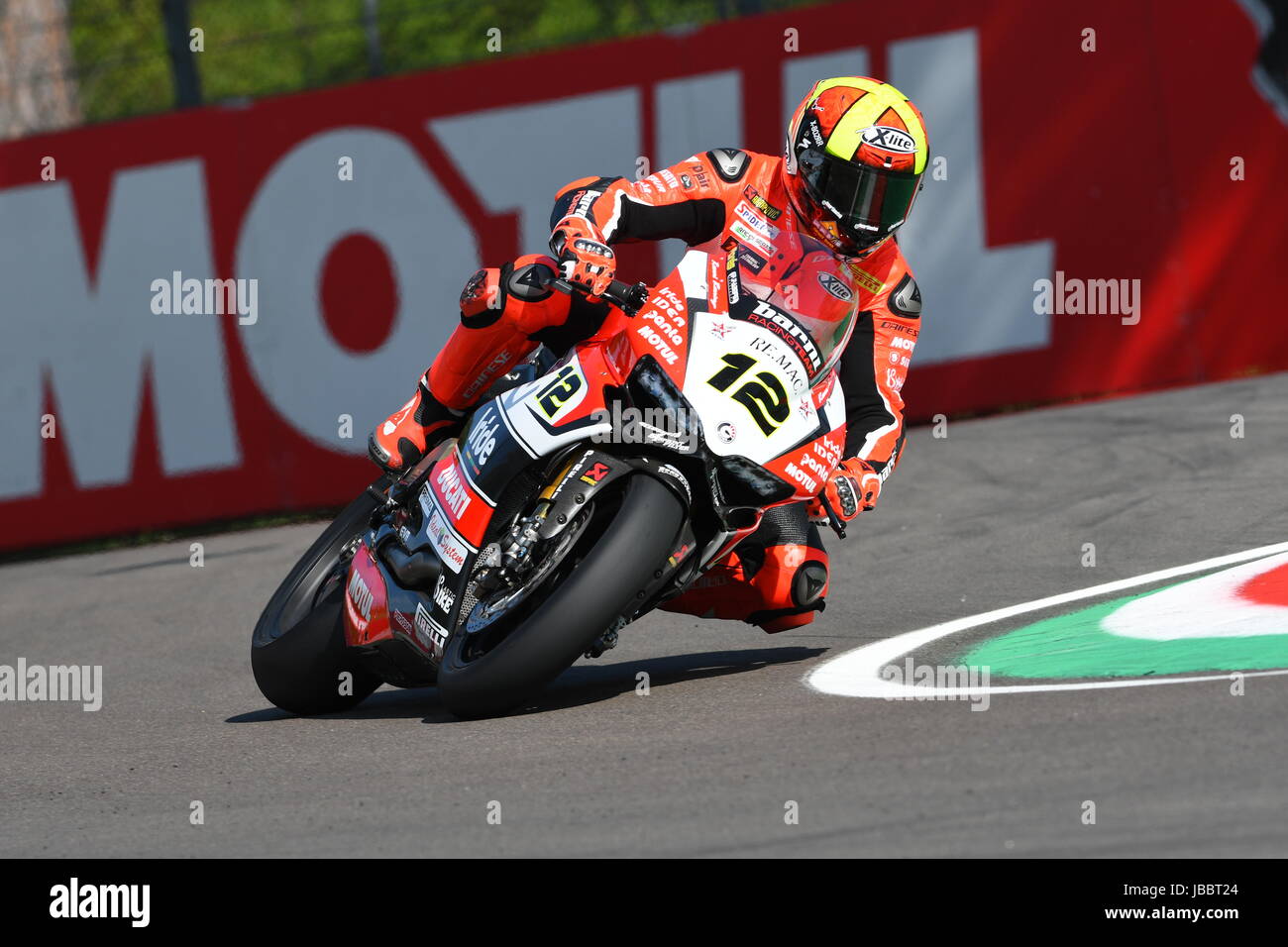 San Marino, Italy - May 12, 2017: Xavi Fores ESP Ducati Panigale R ...