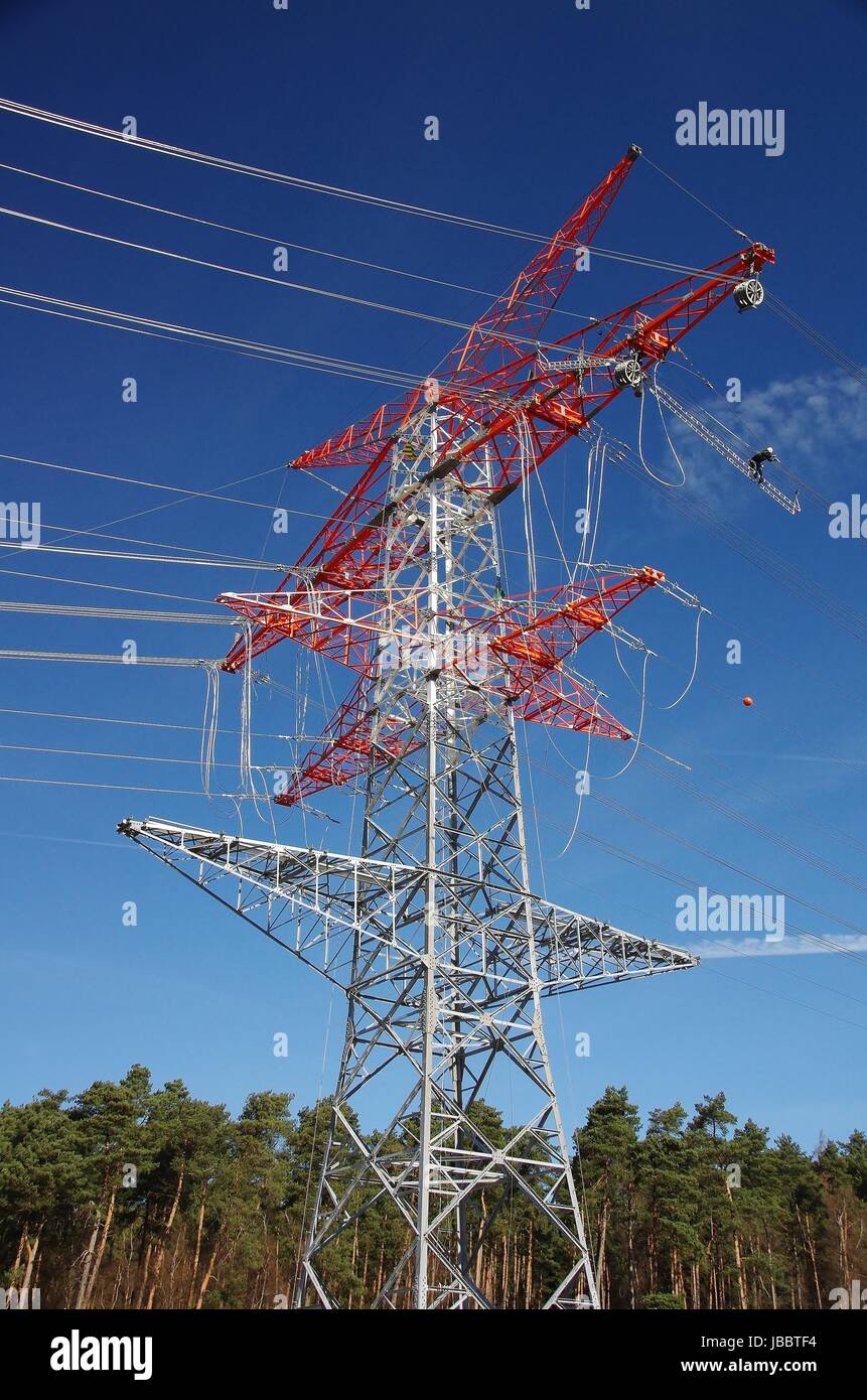 construction of a new electricity highway Stock Photo - Alamy