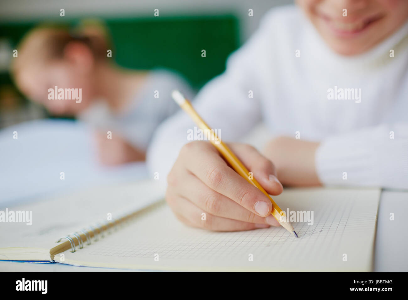 Image of child hand drawing with pencil Stock Photo - Alamy