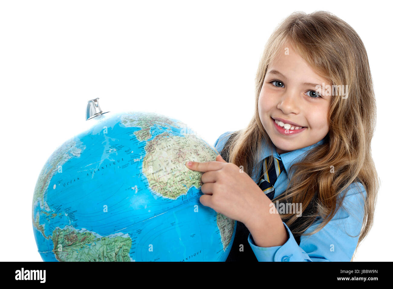 Kid holding map and pointing hi-res stock photography and images - Alamy